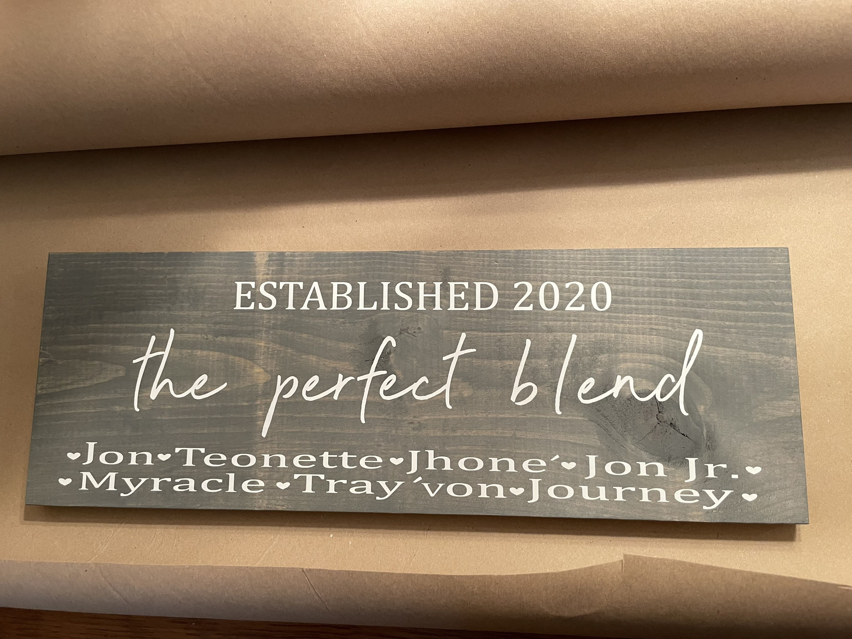 The Perfect Blend Family Sign Blended Family Sign | Etsy