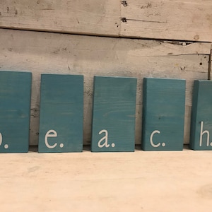 Beach Sign | Beach Decor | Beach Letters | Scrabble Tiles Wall Art ...