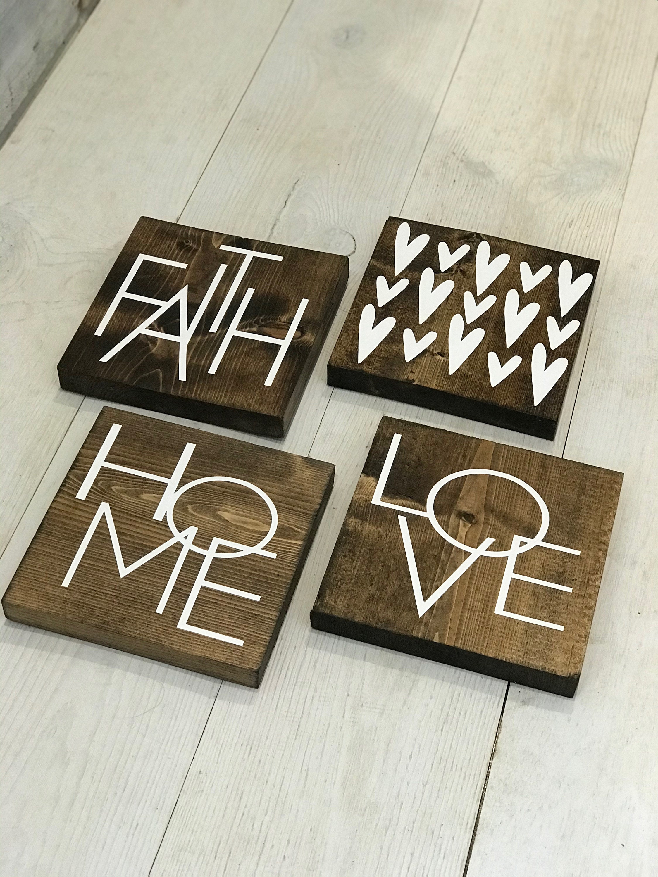 Love Home Faith Sign L Scrabble Tiles Wall Art L Gallery Wall | Etsy