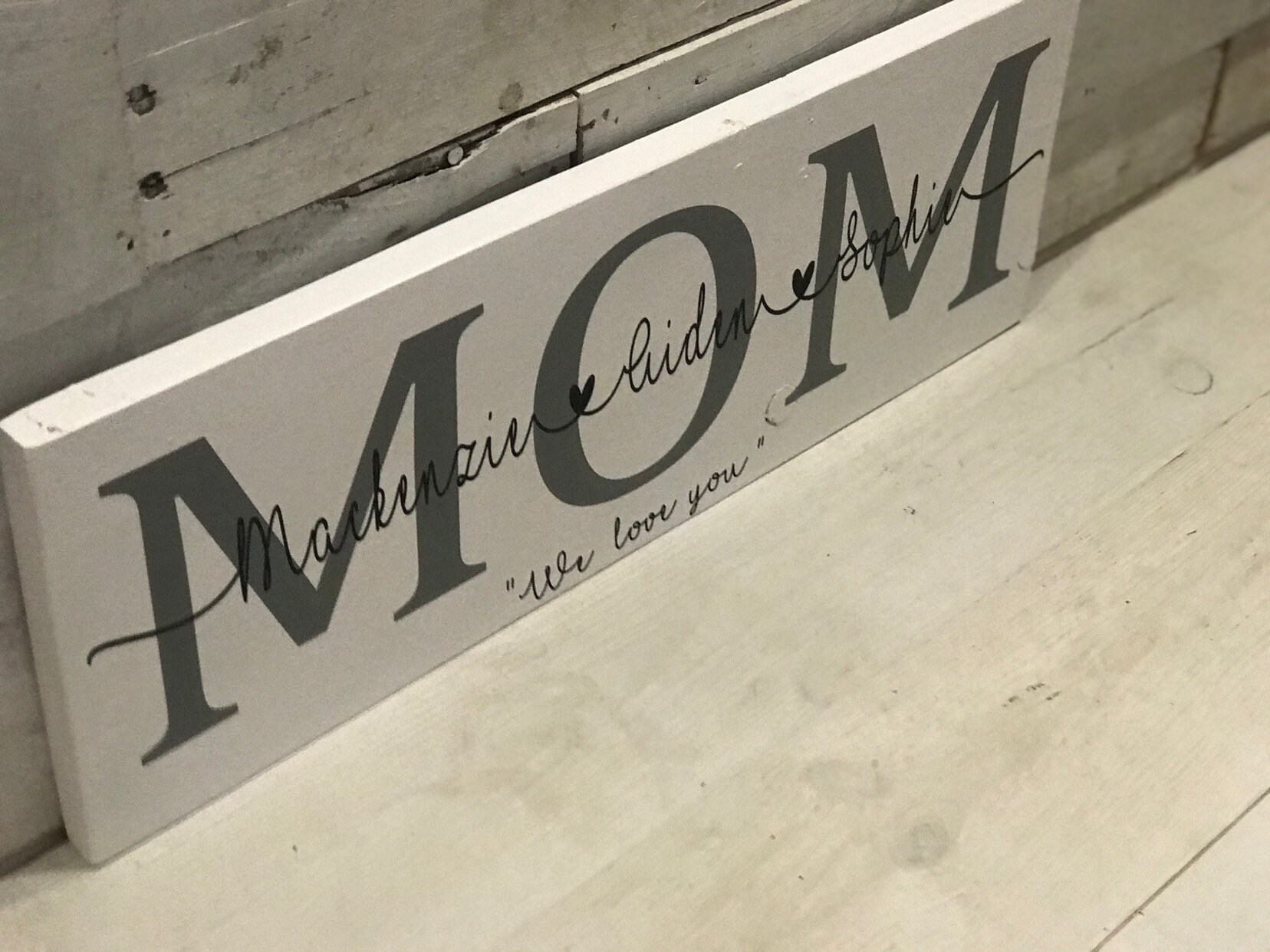 Mom Sign L Mothers Day Gift L Dad Sign L Mom and Kids L Gift - Etsy