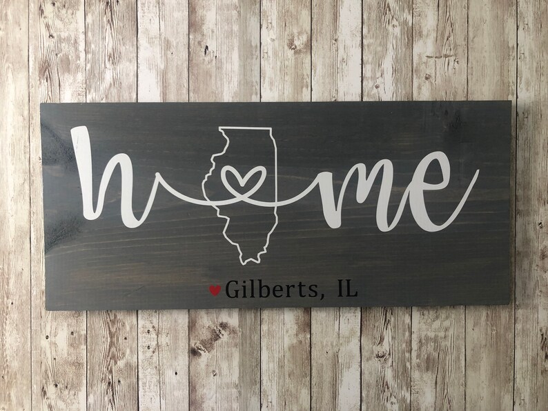 Home Sign State Sign L Home Sweet Home L State Love Sign L | Etsy