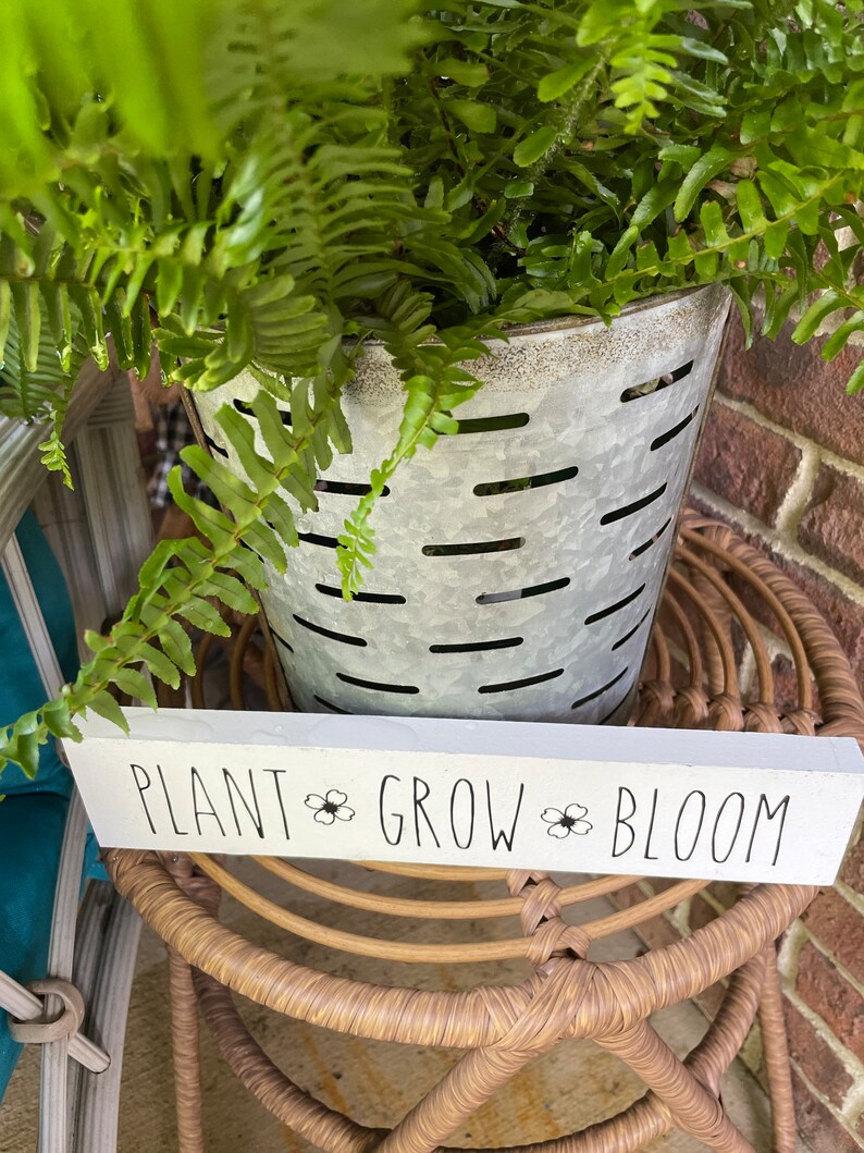 Plant Grow Bloom Sign L Garden Sign L Outdoor Sign L Spring - Etsy