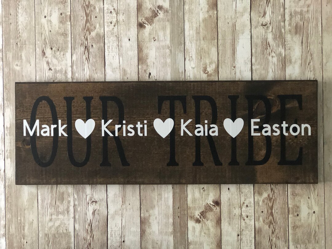Established Sign L Our Tribe L Personalized Name Sign L Blended Family ...