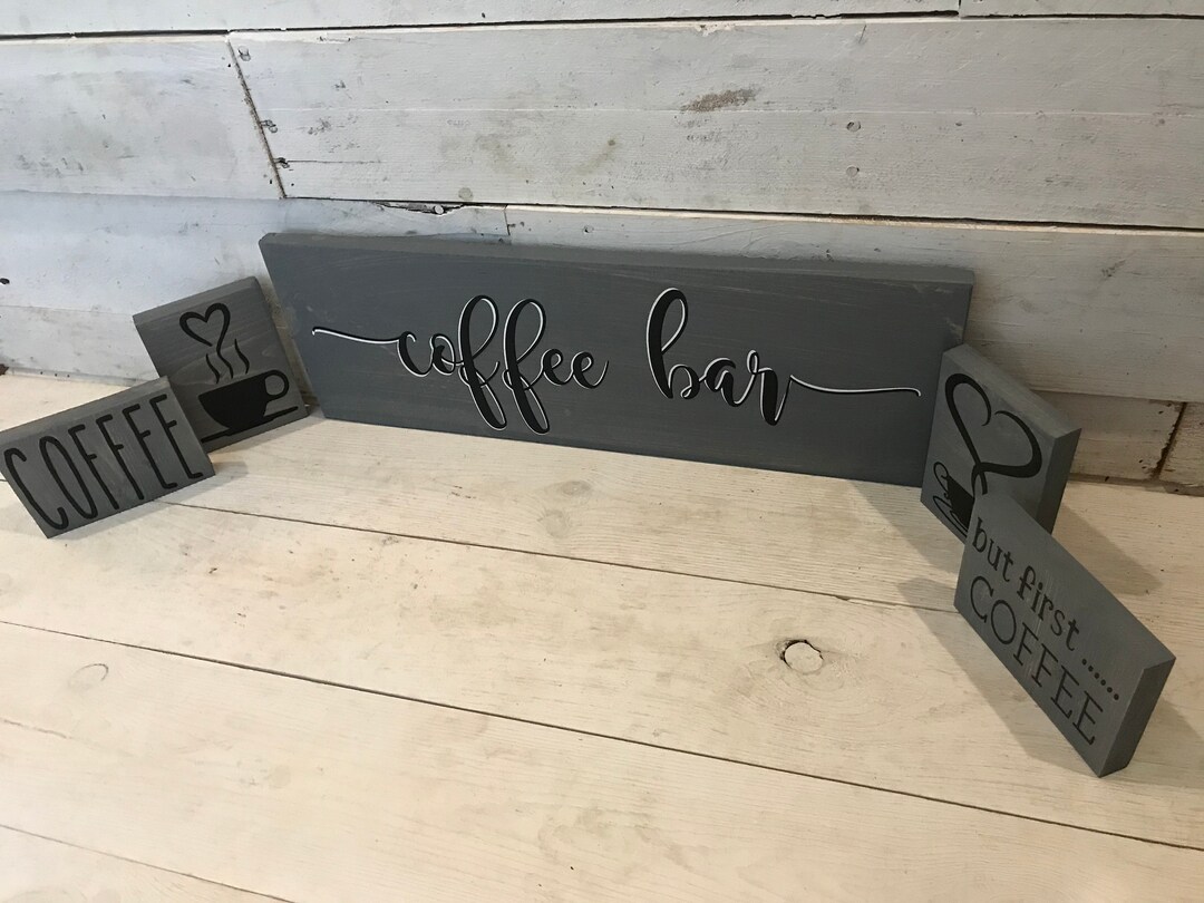 Coffee Signs | Coffee Bar Signs L Kitchen Signs L Office Break Room ...