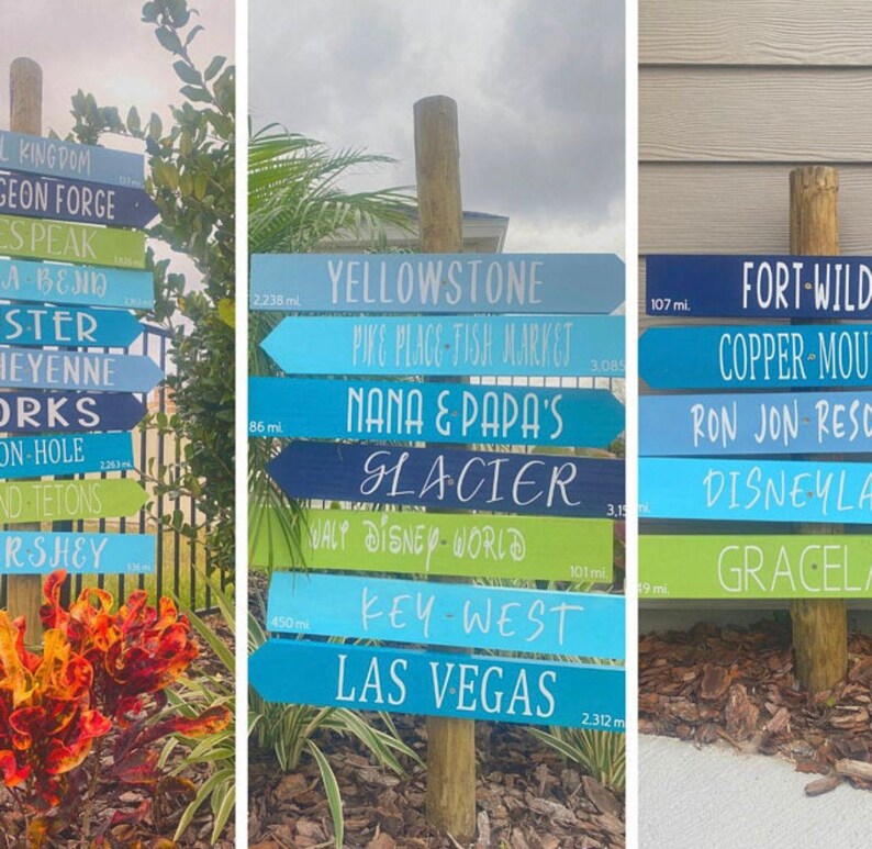 Custom Directional Destination Tiki Bar Signs Yard - Etsy