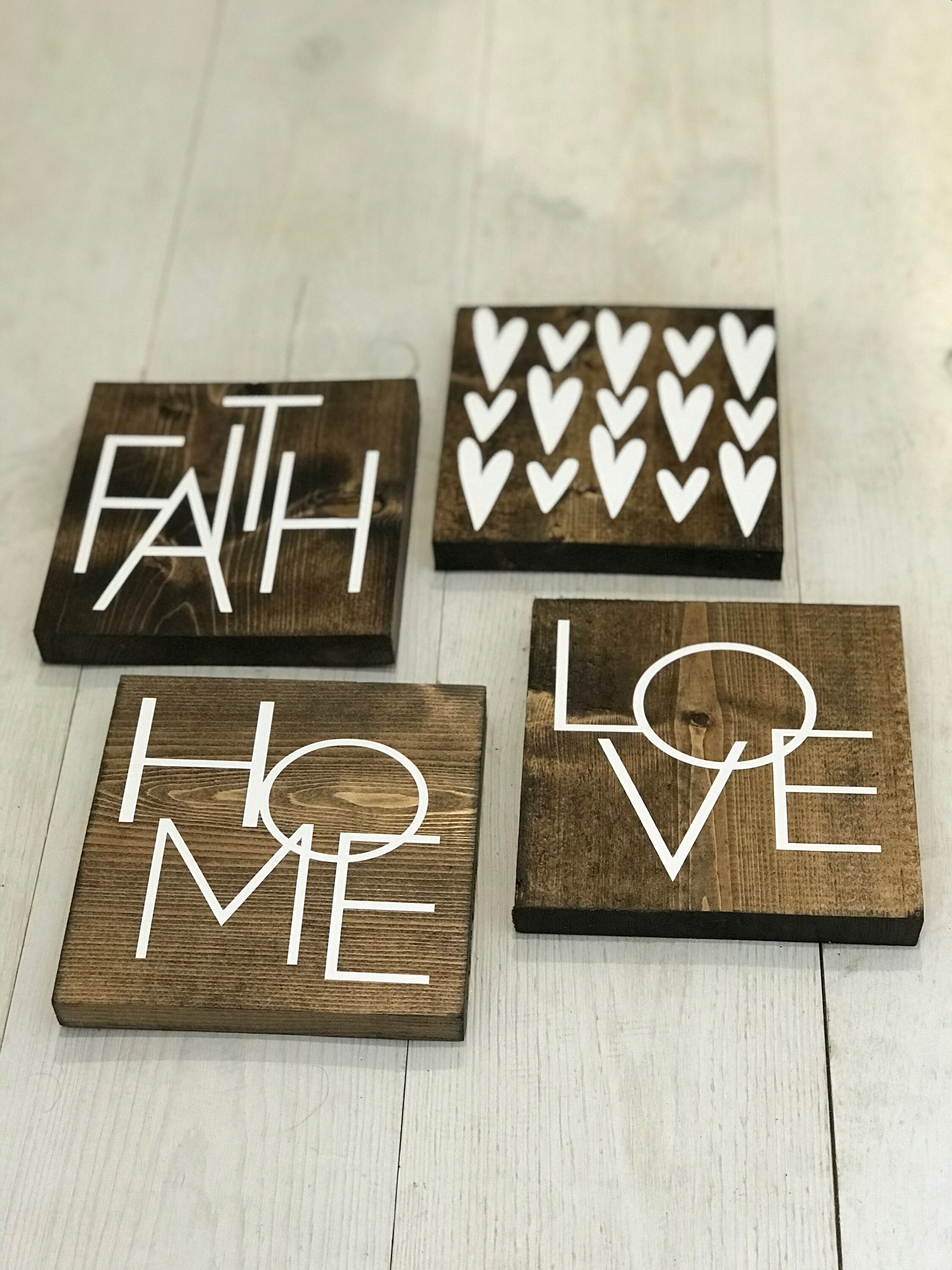 Love Home Faith Sign L Scrabble Tiles Wall Art L Gallery Wall | Etsy