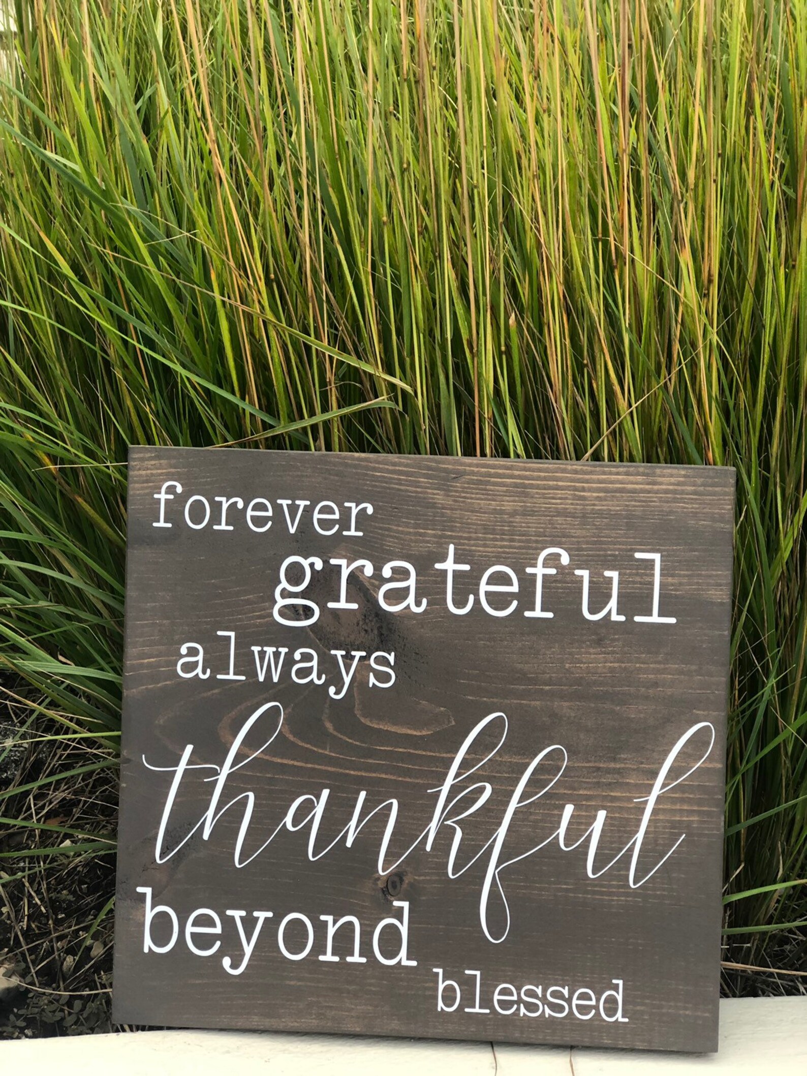 Grateful Thankful Blessed Sign L Grateful Sign L Thankful Sign - Etsy