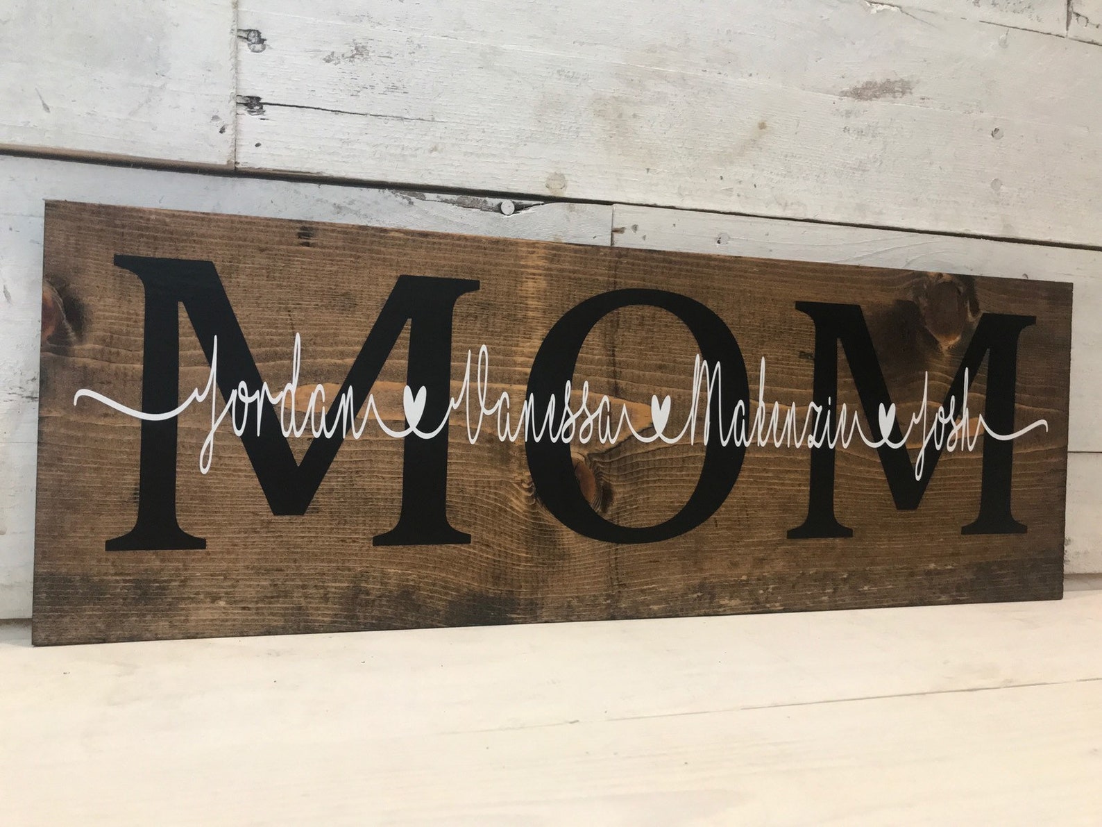Mom Sign L Mothers Day Gift L Wooden Mom Sign L Mom and Kids L | Etsy