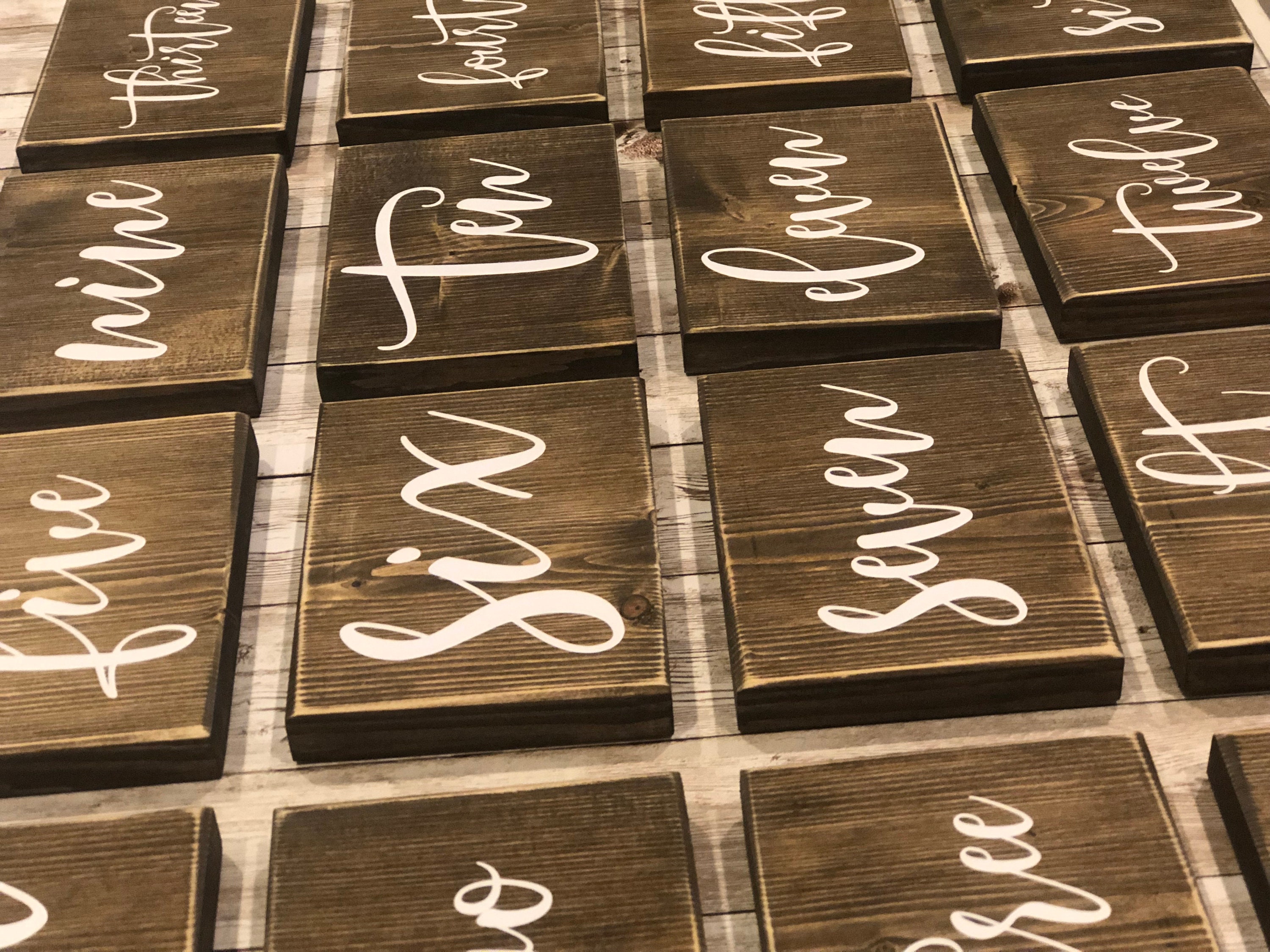 Table Numbers L Wooden Table Numbers L Wedding Table Numbers L - Etsy