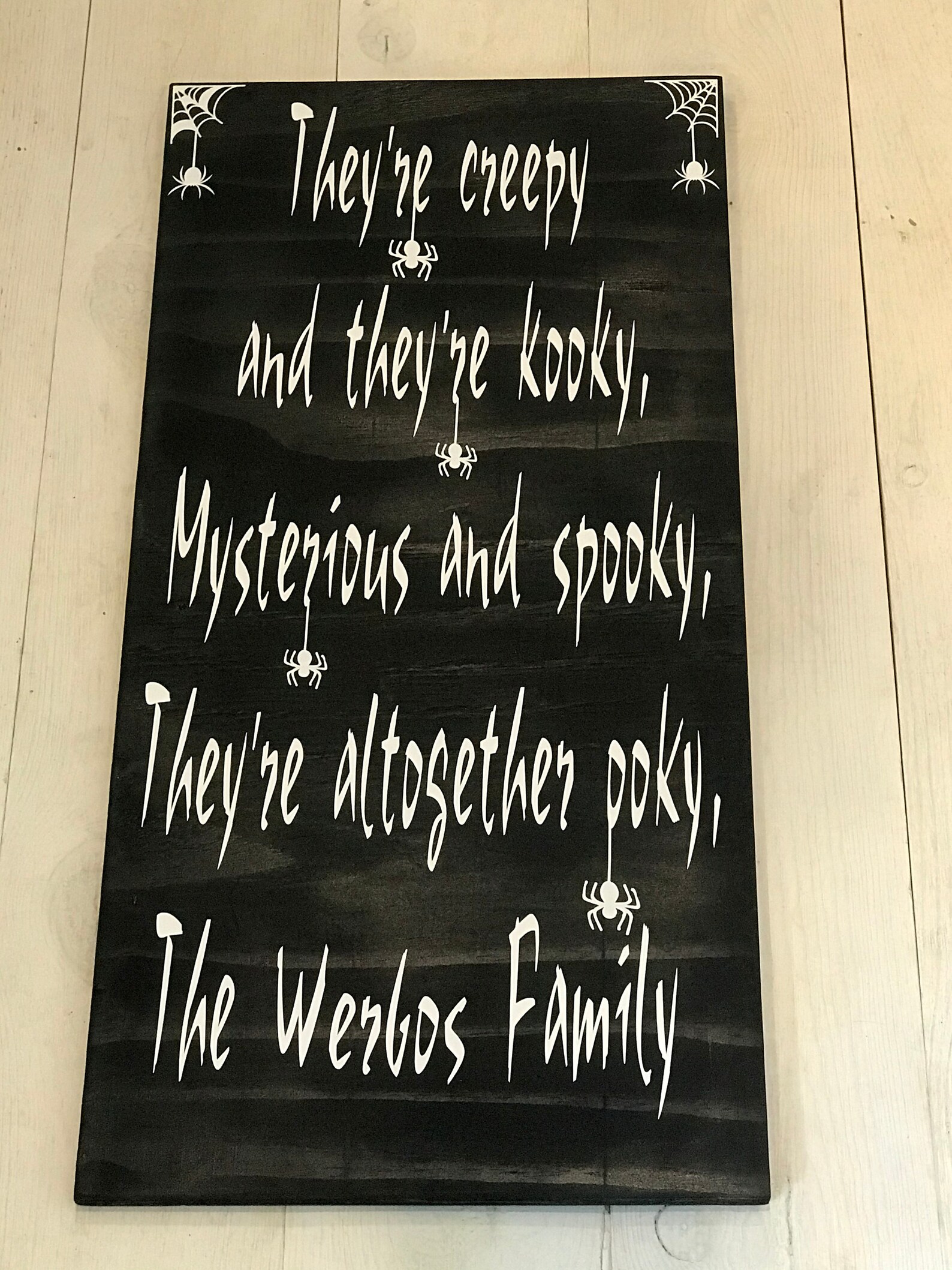 Addams Family Personalized Sign L Halloween Sign L - Etsy