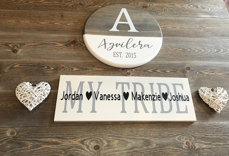 Round Monogram Sign L Established Sign L Personalized Bridal - Etsy