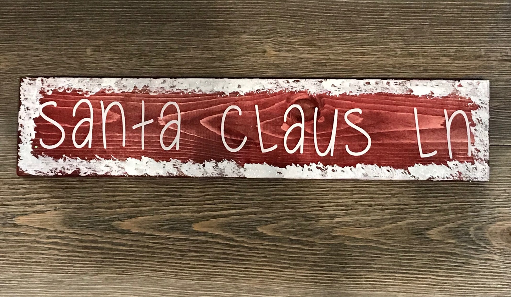 Santa Claus Lane Sign L Santa Sign L Christmas Sign L - Etsy