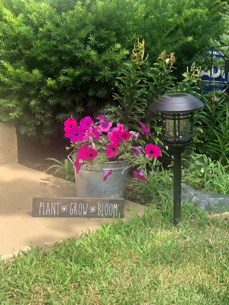 Plant Grow Bloom Sign L Garden Sign L Outdoor Sign L Spring | Etsy