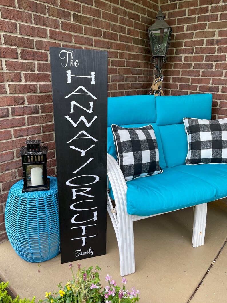 Wooden Customized Family Last Name Sign Porch Sign Outdoor - Etsy