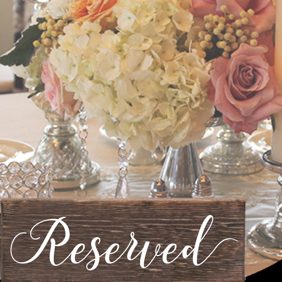 Reserved Sign | Wedding Table Wooden Sign | Rustic Wedding Signs ...