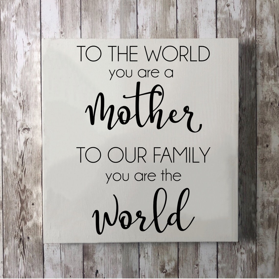 To the World You Are a Mother Mothers Day Gift Gift for | Etsy