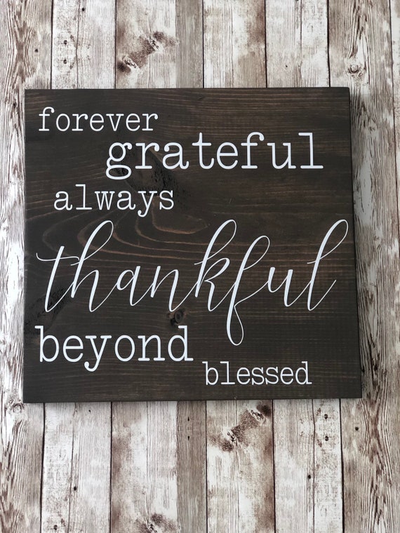 Grateful Thankful Blessed Sign L Grateful Sign L Thankful Sign - Etsy