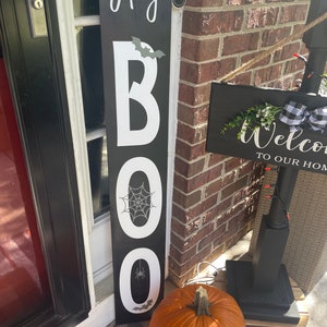 Hey Boo Welcome Sign Large Porch Sign Welcome Sign Front Door Sign ...