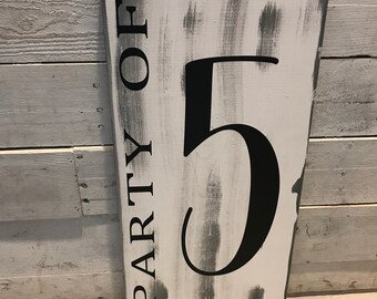 Party of 5 Sign L Family Sign L Gallery Wall L Wall Decor L | Etsy