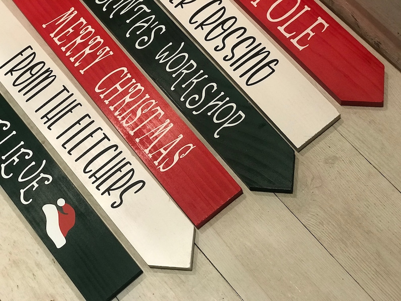 Christmas Directional Signs Christmas Destination Signs | Etsy