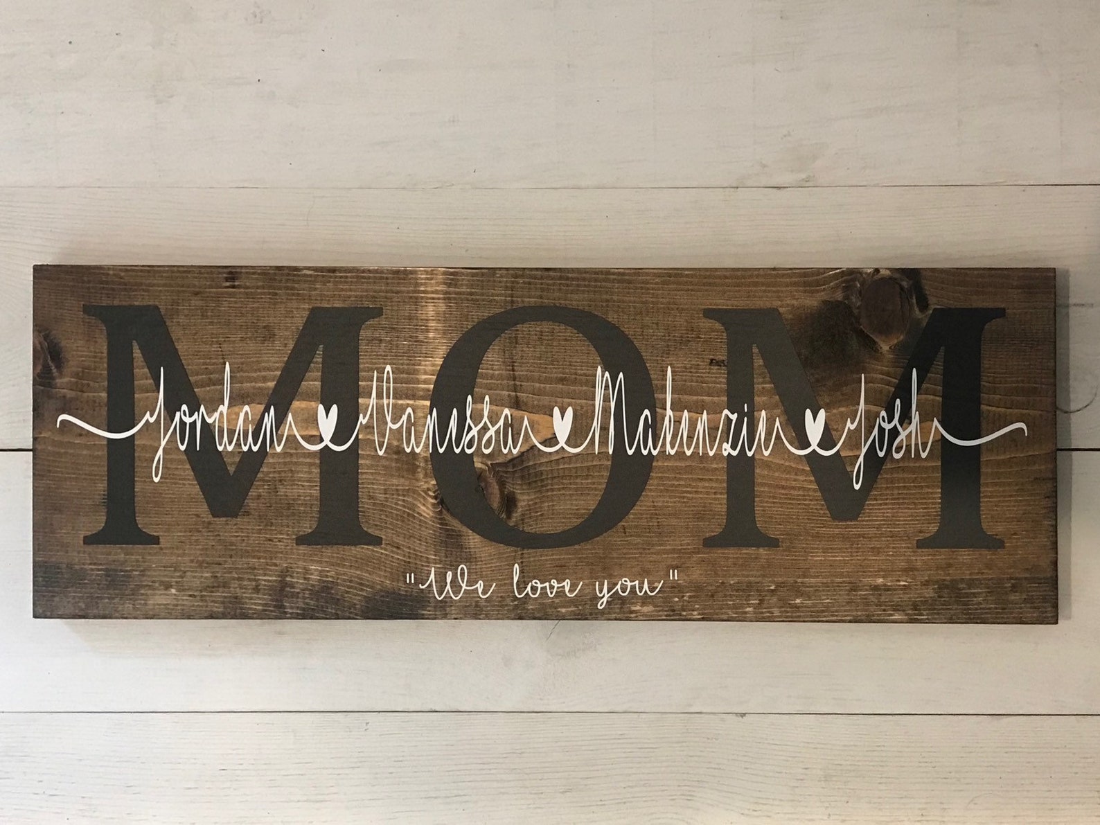 Mom Sign l Mothers Day Gift l Wooden Mom Sign l Mom and Kids l | Etsy