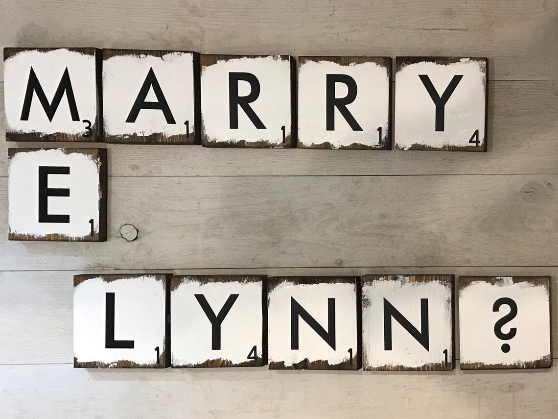 Marry Me Scrabble Letters L Marry Me Sign L Proposal Sign L - Etsy