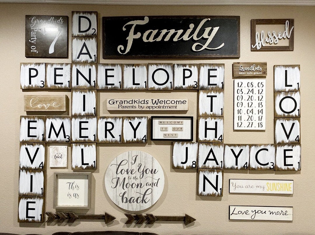 Large Scrabble Letters L 7.5" Scrabble Letters L Scrabble Tiles Wall ...