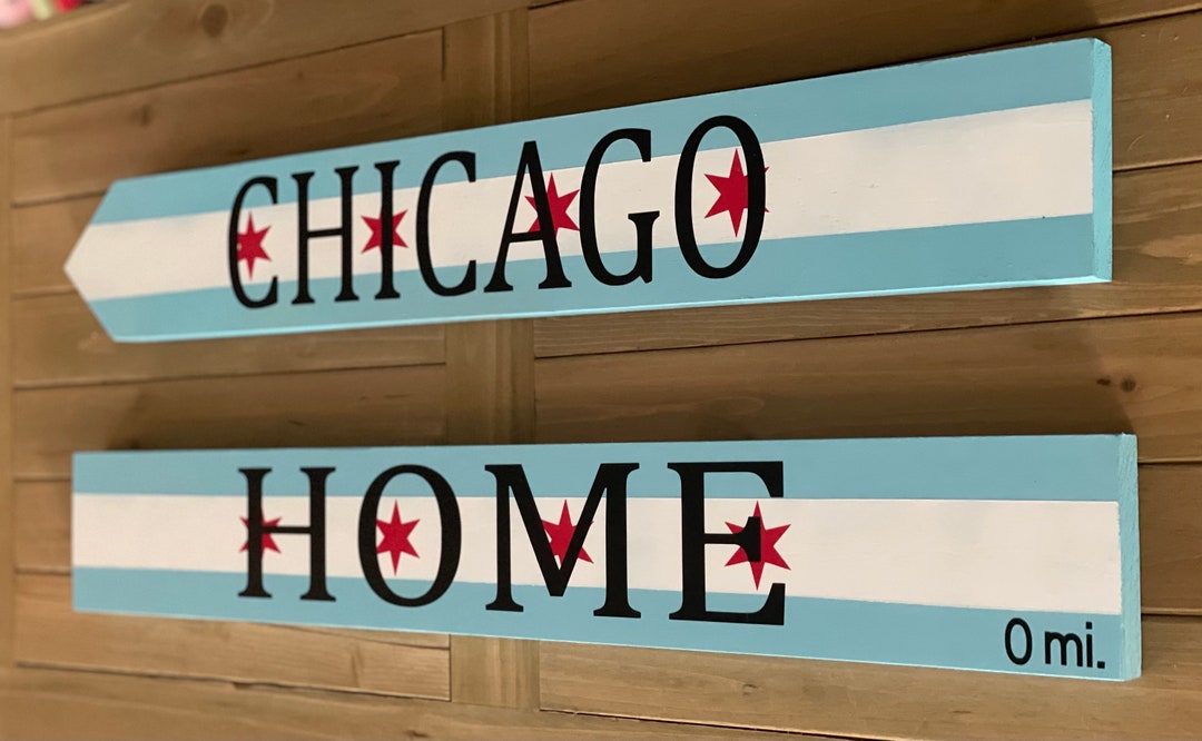Custom CHICAGO Arrow | Chicago Destination Sign | Chicago Flag Sign ...