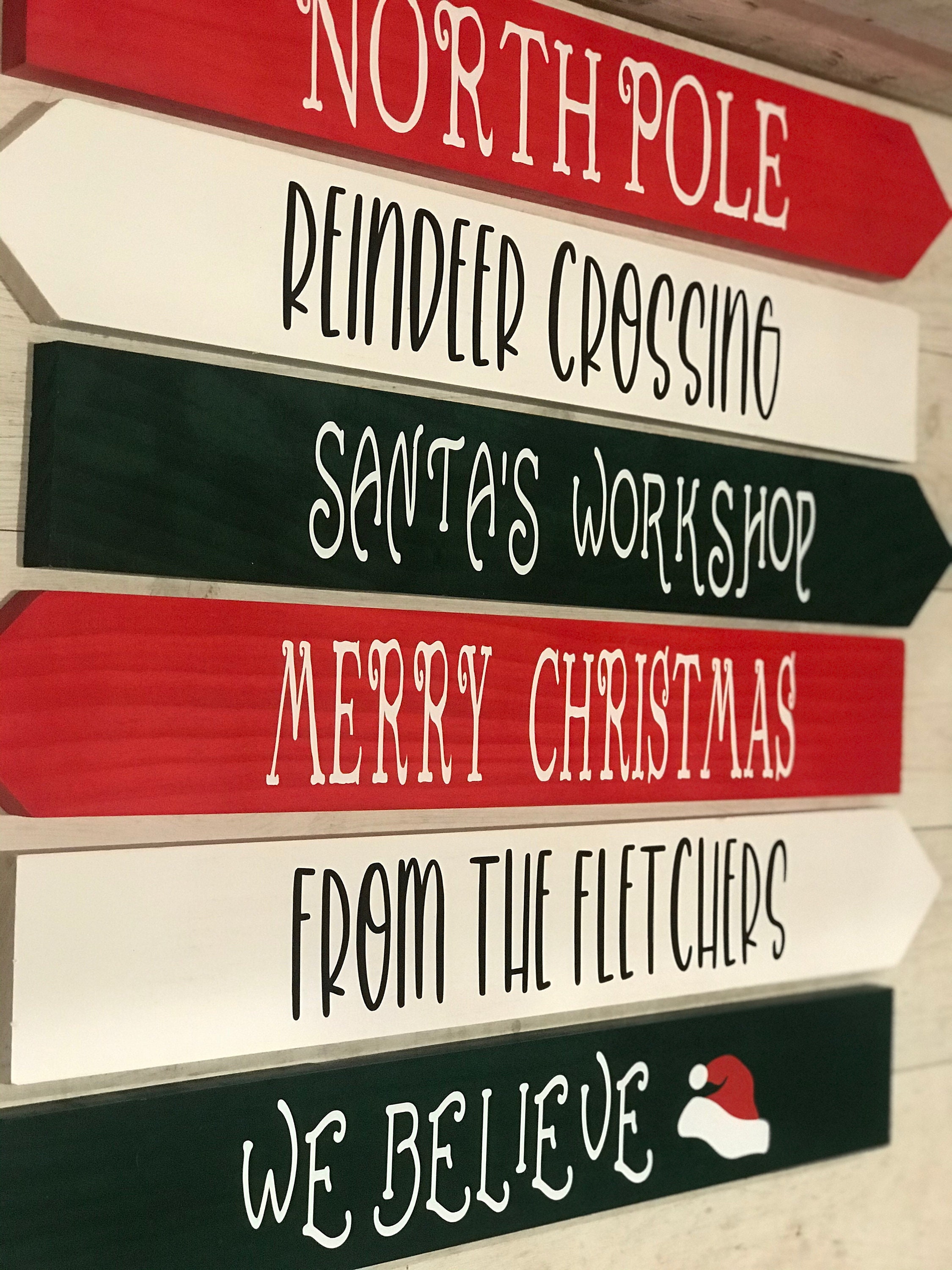 Christmas Directional Signs Christmas Destination Signs | Etsy