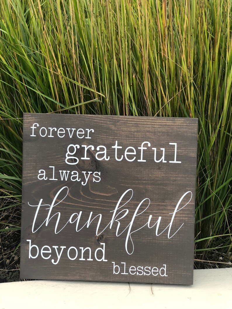 Grateful Thankful Blessed Sign L Grateful Sign L Thankful Sign - Etsy