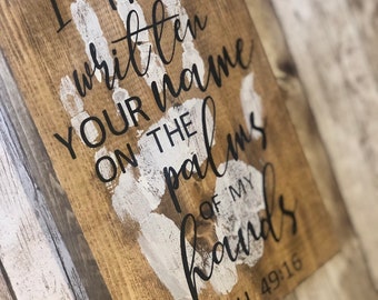 I Have Written Your Name on the Palms of My Hands - Etsy