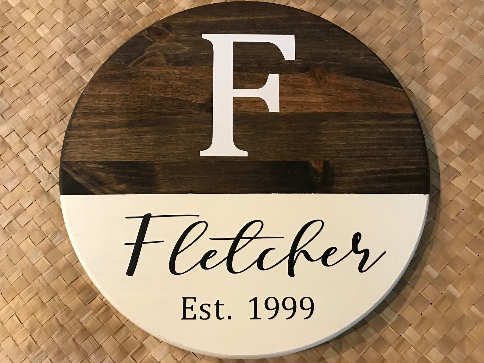 Established Date Sign L Last Name Sign L Custom 14.5 - Etsy