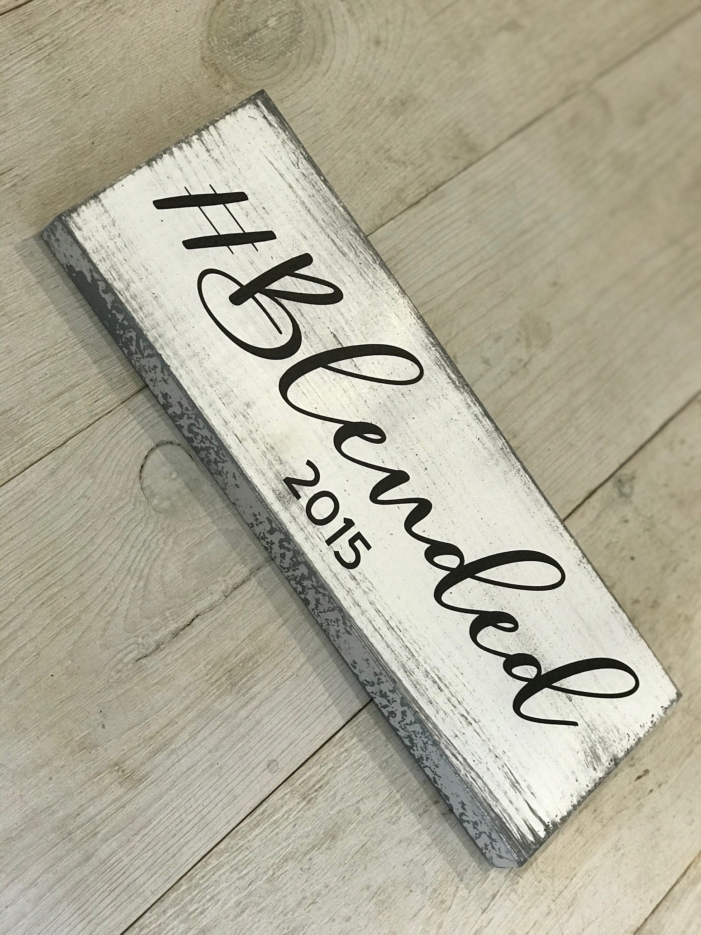 Blended Sign L Blended Family Wedding Gift L Rustic Home Decor - Etsy