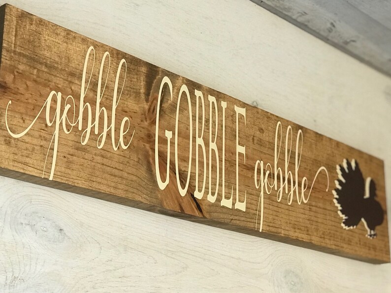 Gobble Sign L Turkey Sign L Thanksgiving Sign L Gobble Gobble - Etsy