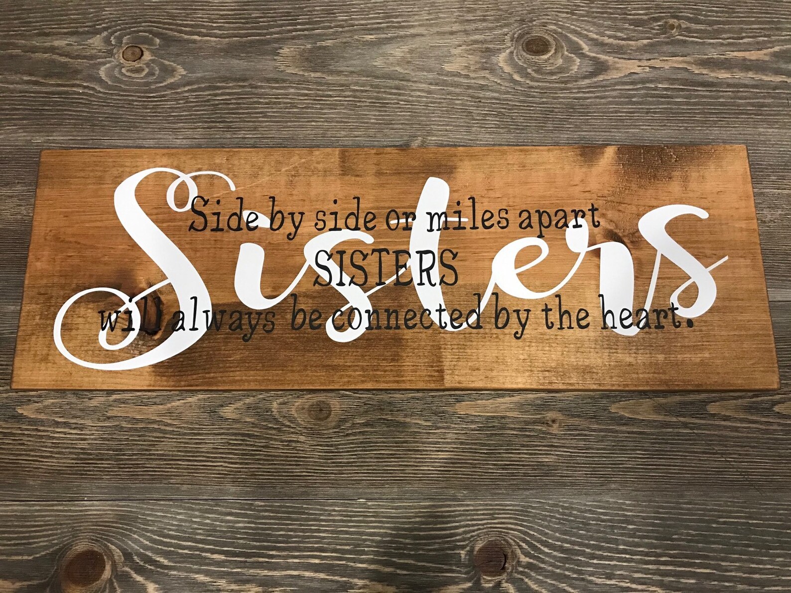Gift for Sister Siblings Gift Sisters Wooden Sign L | Etsy