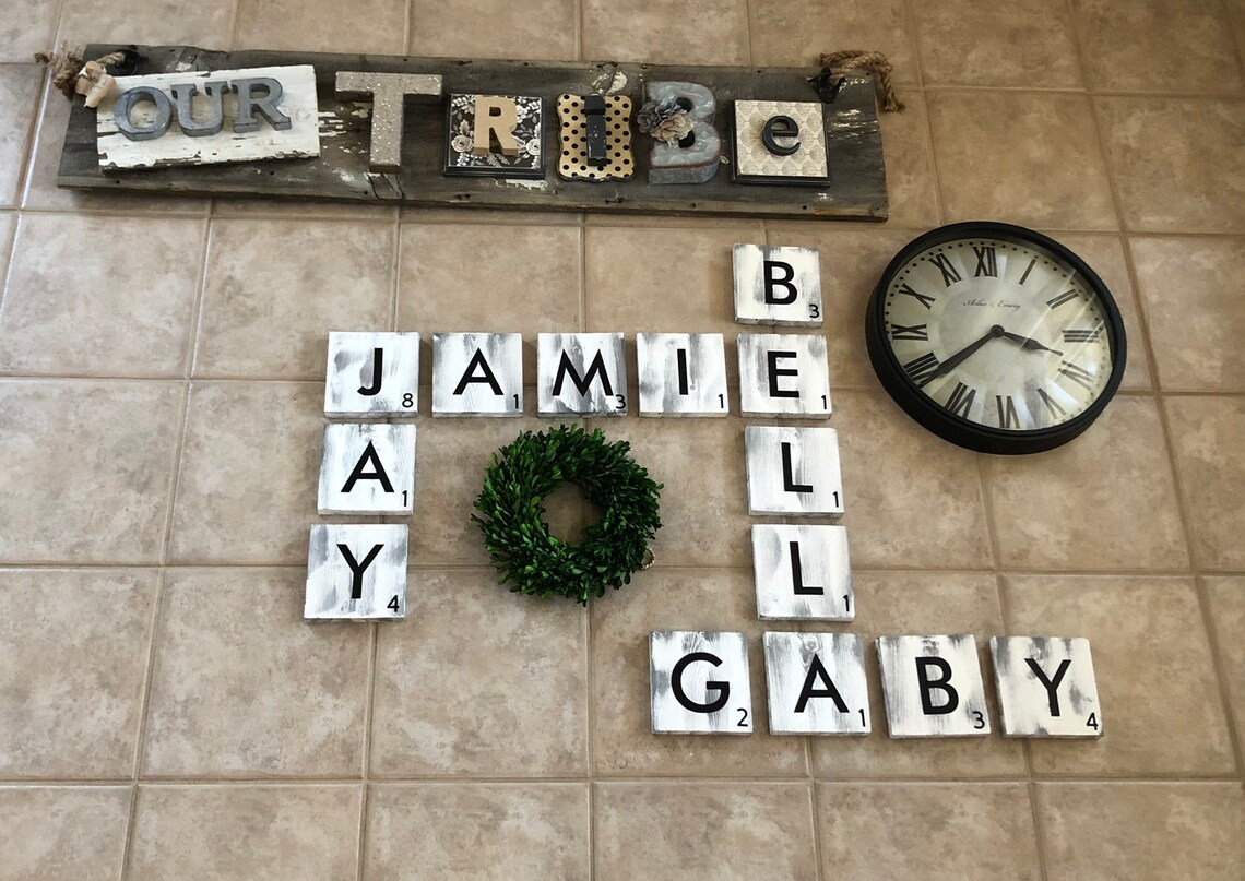 Large Scrabble Tiles L Scrabble Tiles Wall Art L Scrabble Tile - Etsy