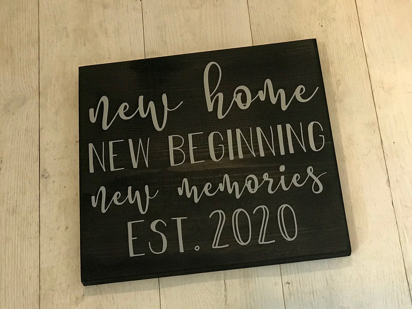 New Home New Beginning New Memories Established Sign New - Etsy