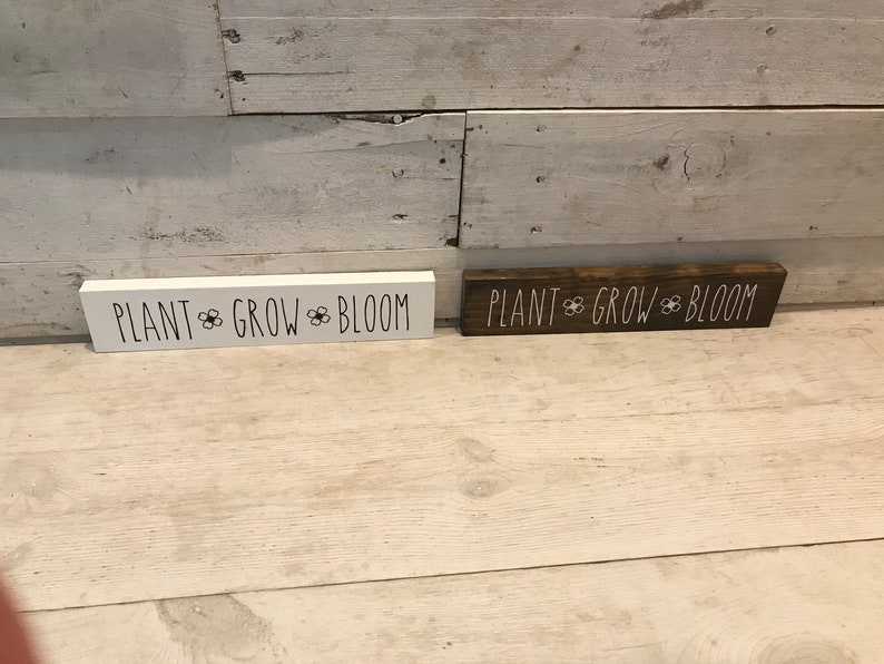 Plant Grow Bloom Sign L Garden Sign L Outdoor Sign L Spring | Etsy