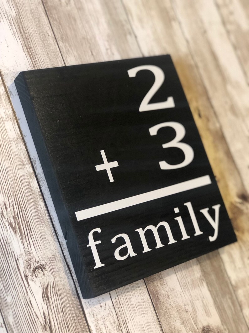 Family Sign L Family Equals Wood Sign L Flash Card Sign L Wood - Etsy