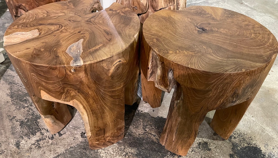 Teak Root Stool Teak Driftwood Table Teak Wood Plant Stand - Etsy