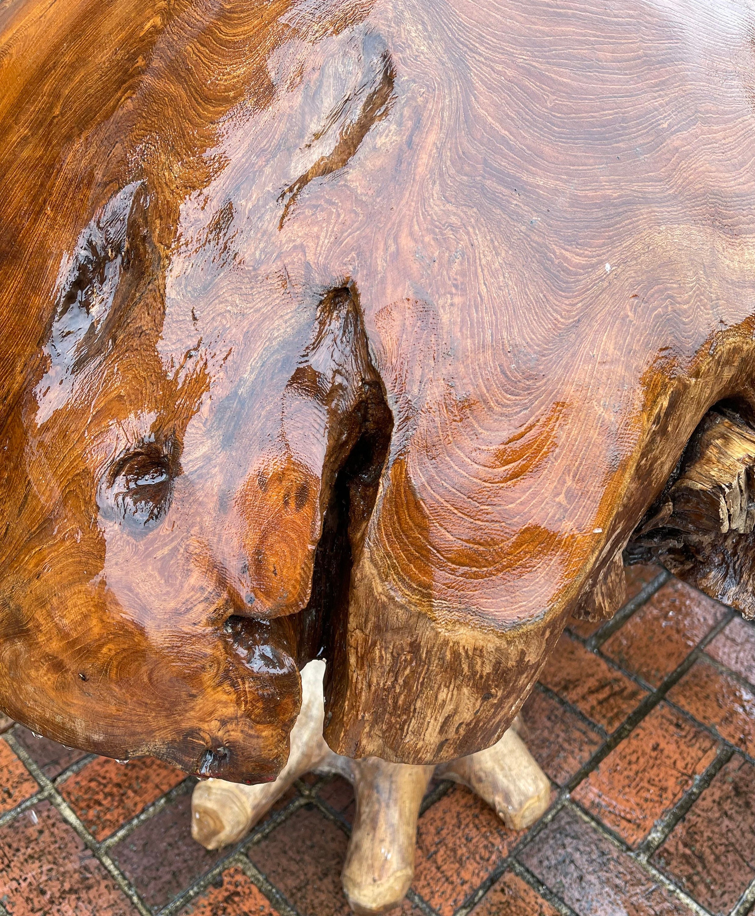 Teak Root Mushroom Teak Driftwood Decor Teak Garden Decor | Etsy