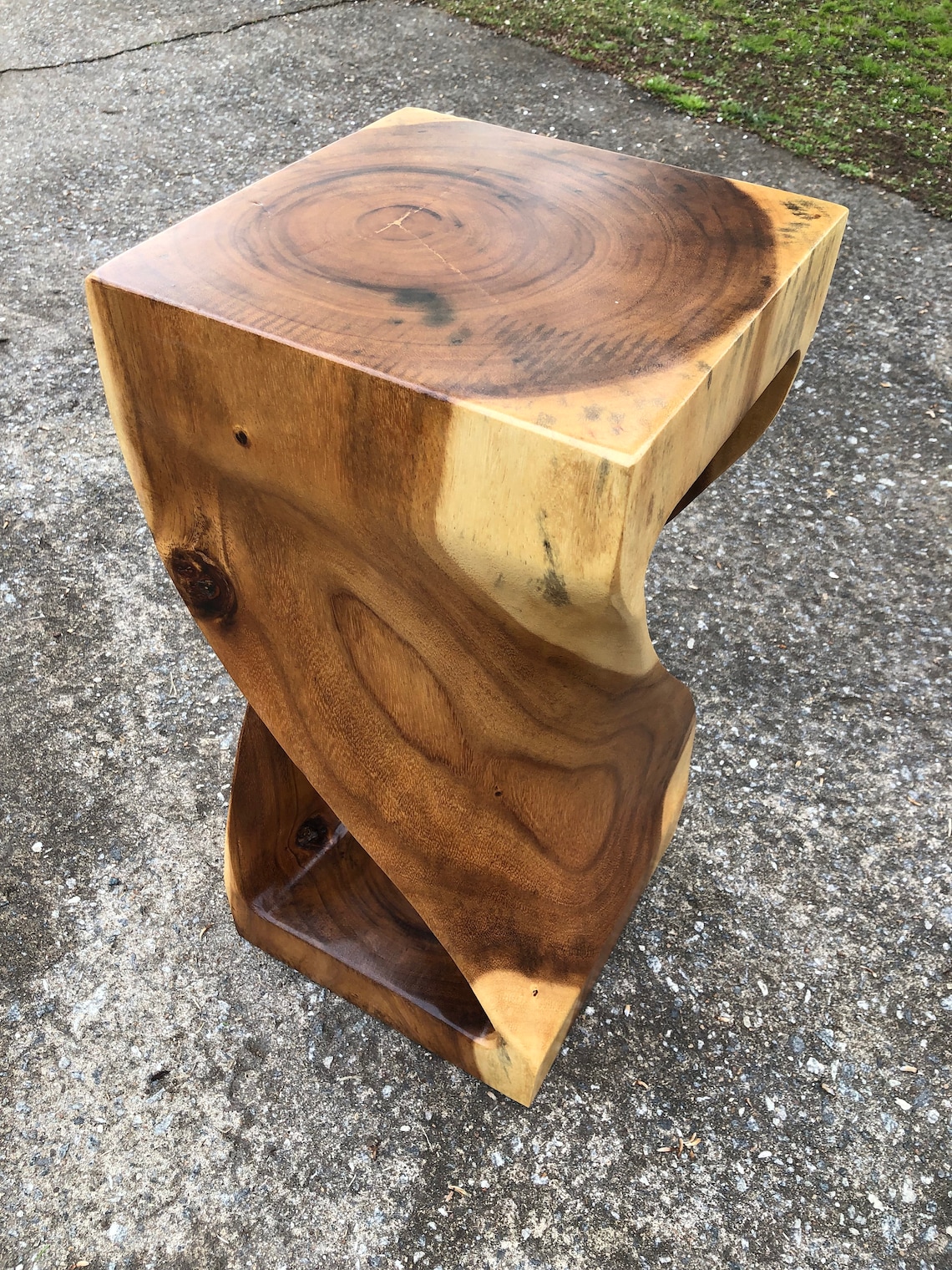 Acacia Wood Twisted Side Table Teak Wood Plant Stand Twisted - Etsy