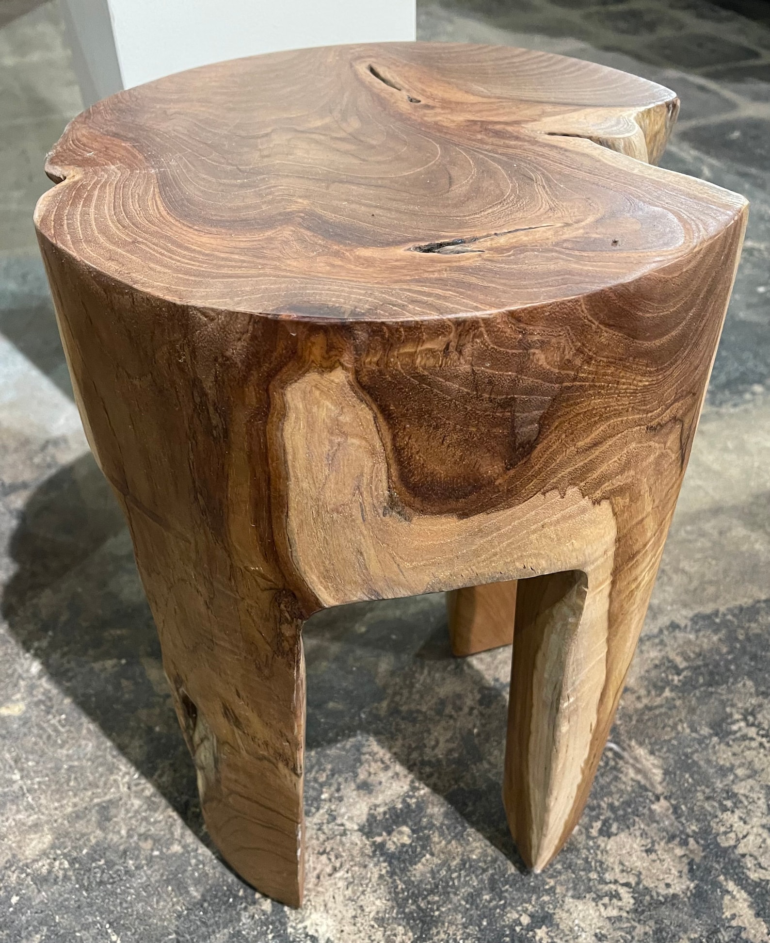 Organic Teak Root Stool, Natural Wood Plant Stand - Etsy