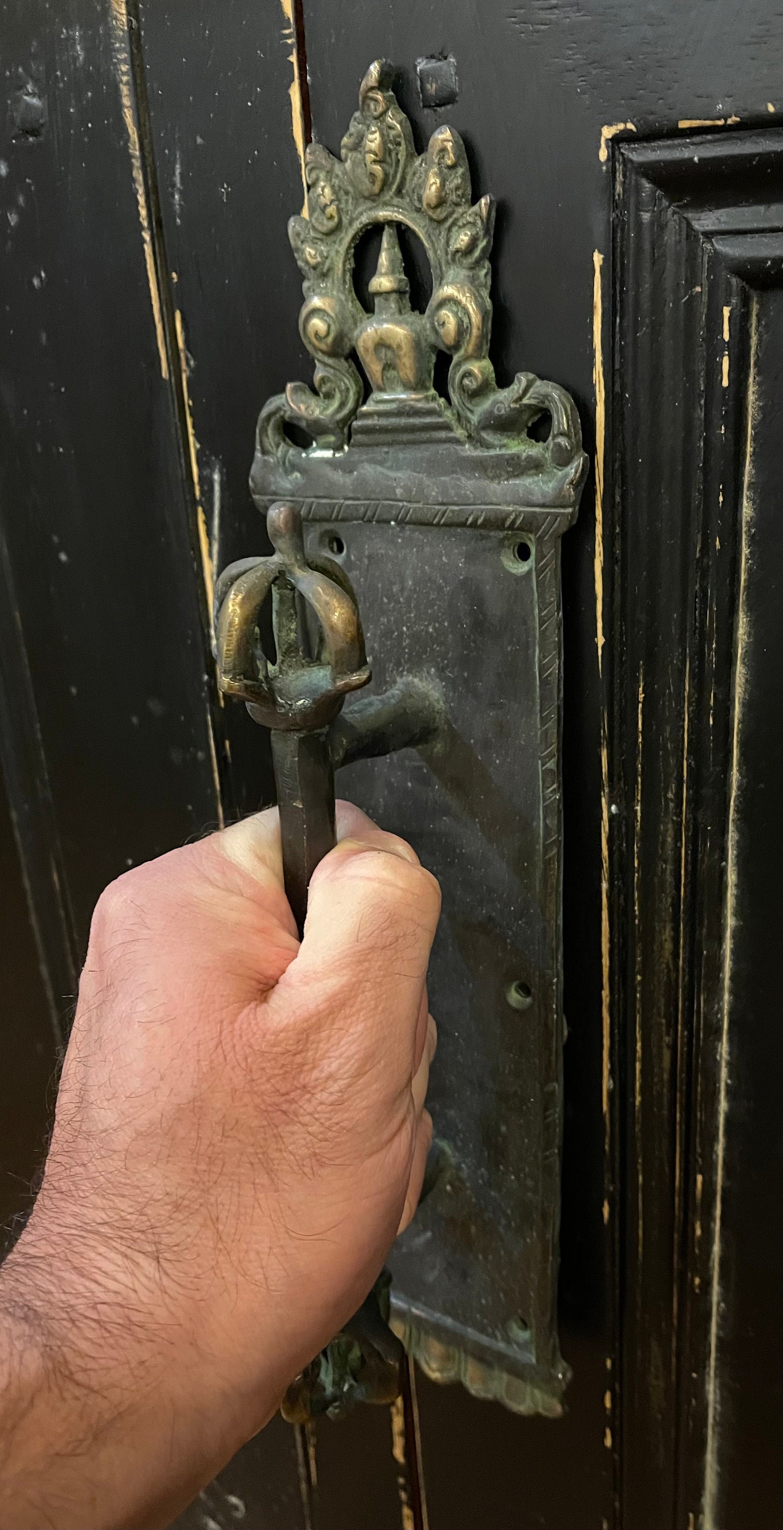 Vintage Brass Ornate Door Handle Decorative Door Pull | Etsy