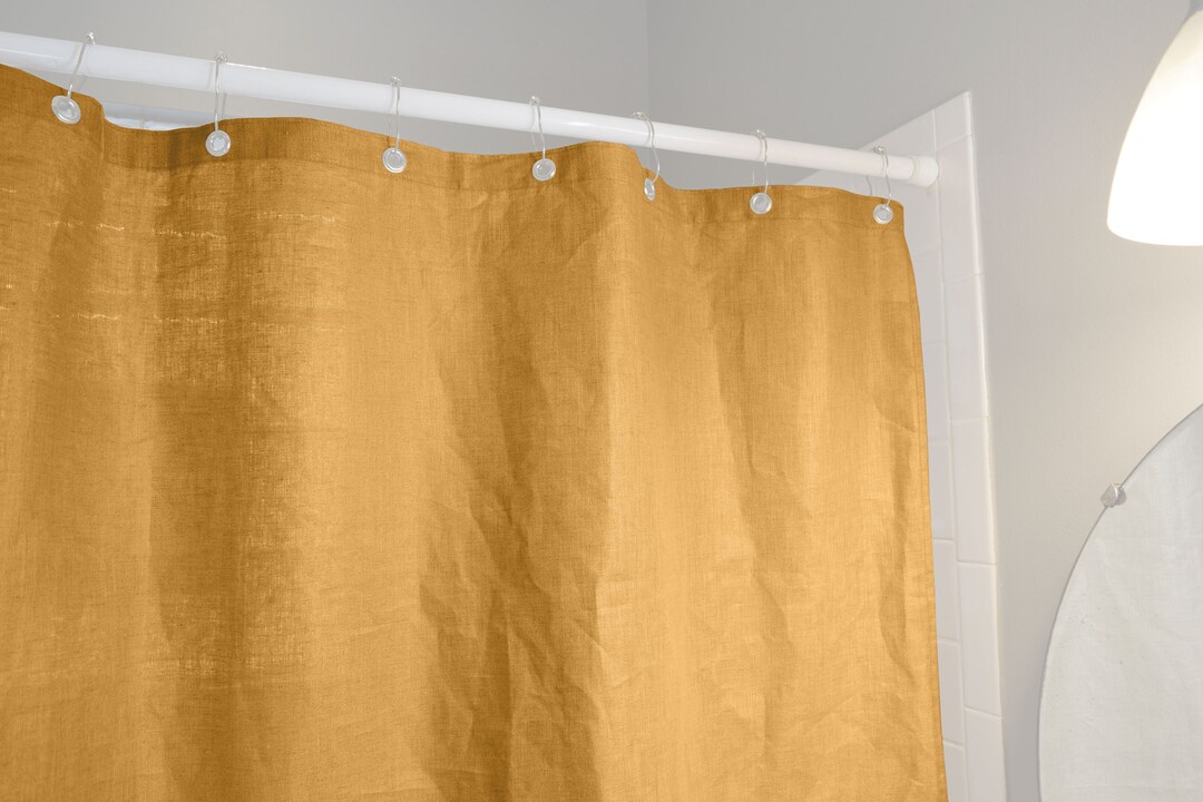 Trendy Linen Shower Curtain Best Shower Curtain Linen Bathroom Decor ...