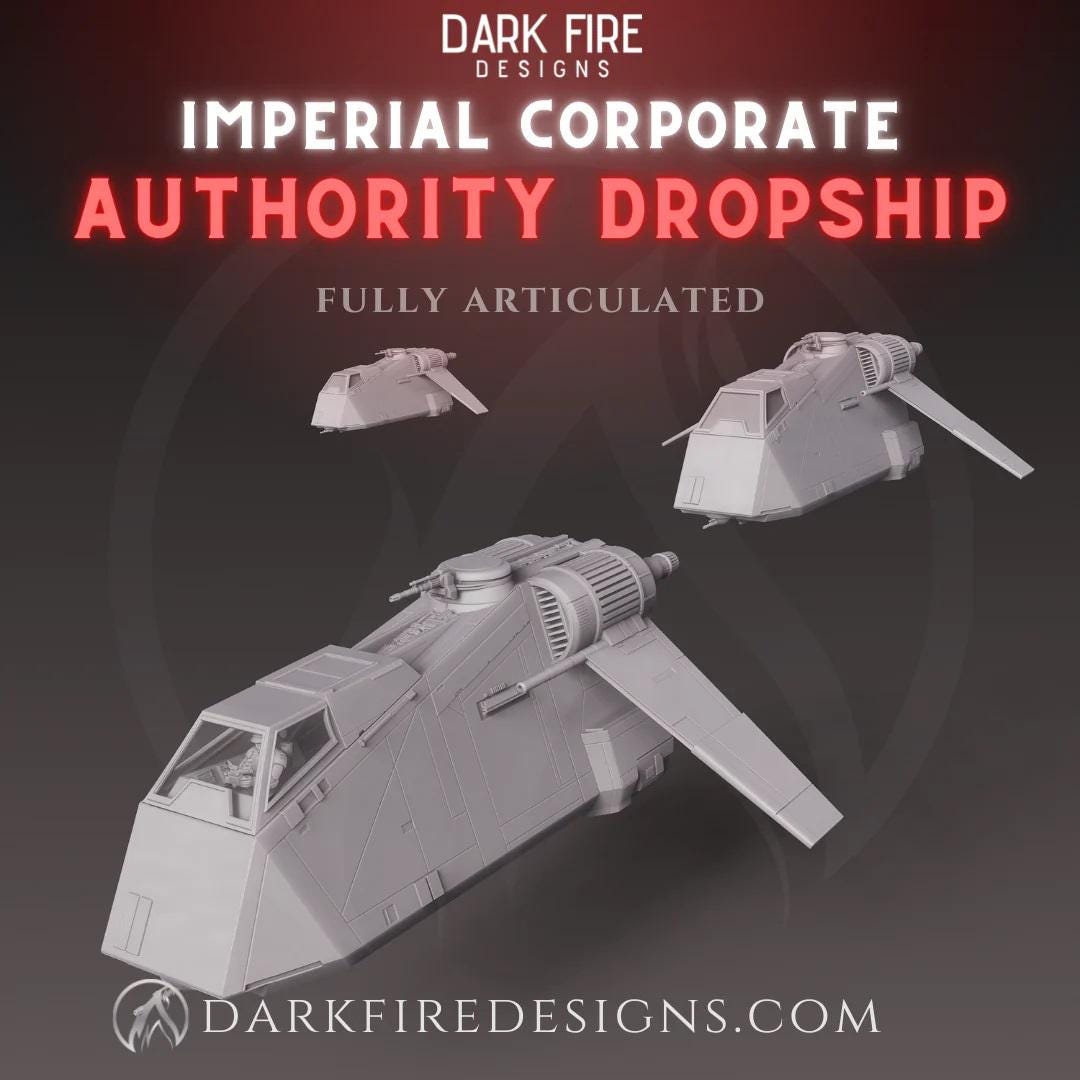Imperial Corporate Authority Dropship (1) - DARK FIRE | Legion ...