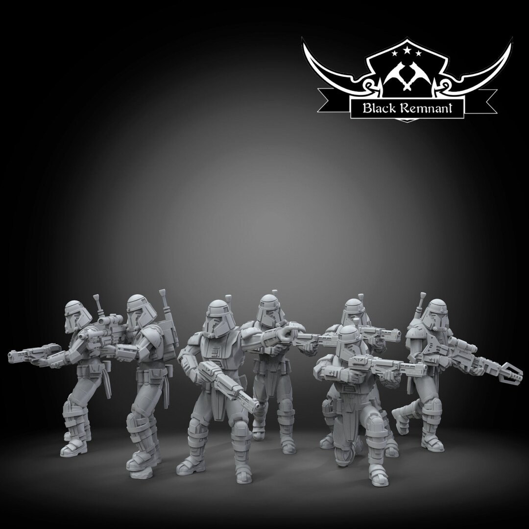 Imperial Commandos (7) - BLACK REMNANT | Legion Compatible - 3D Printed ...