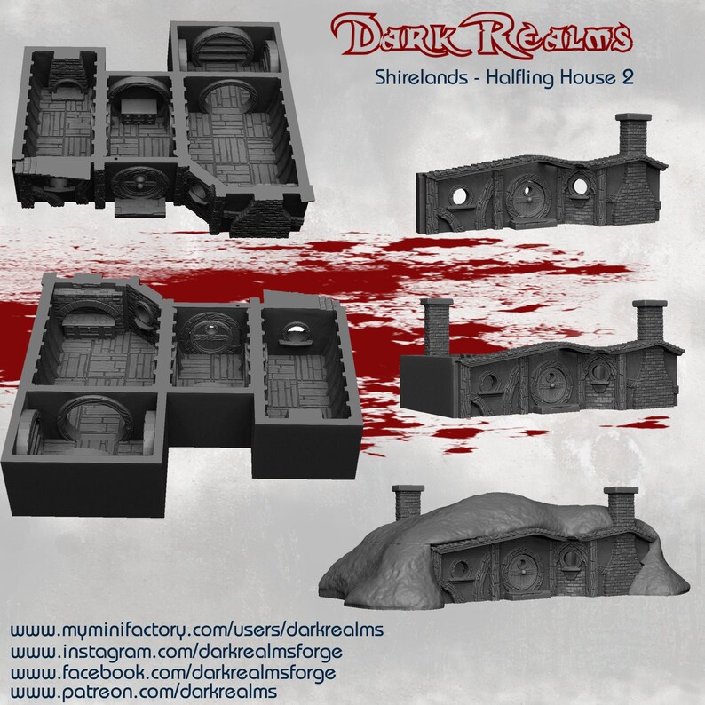 Halfling House 2 the Shirelands LOTR Lord of the Rings - Etsy