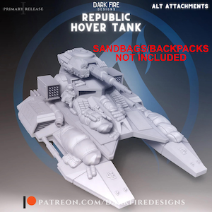 Republic Hover Tank - DARK FIRE | Legion Compatible - 3D Printed - Etsy