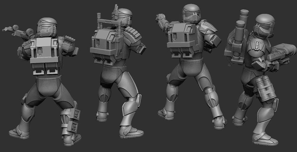 Delta Squad (4) - DARK FIRE | Legion Compatible - 3D Printed - Etsy